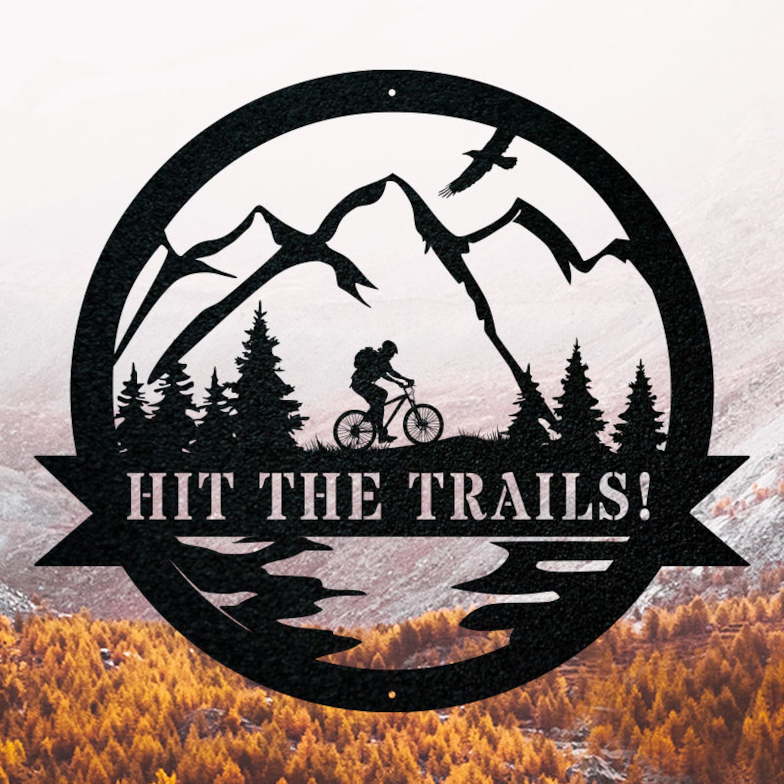 Mountain Biking Sign Custom Cut Metal Sign Personalized Gift - Etsy
