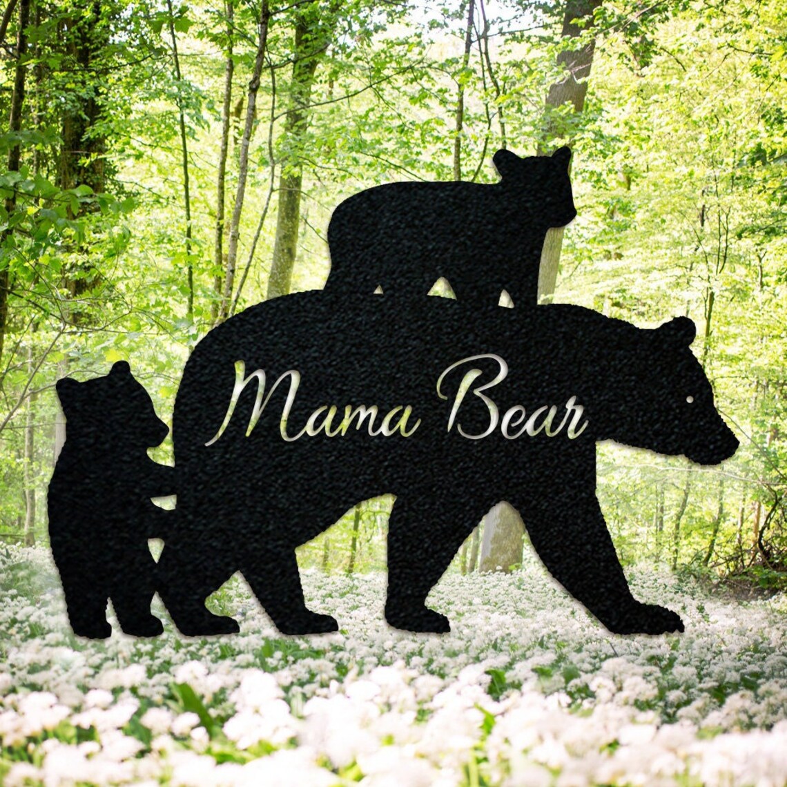 Mama Bear and Cubs Great Outdoor Metal Sign - Etsy