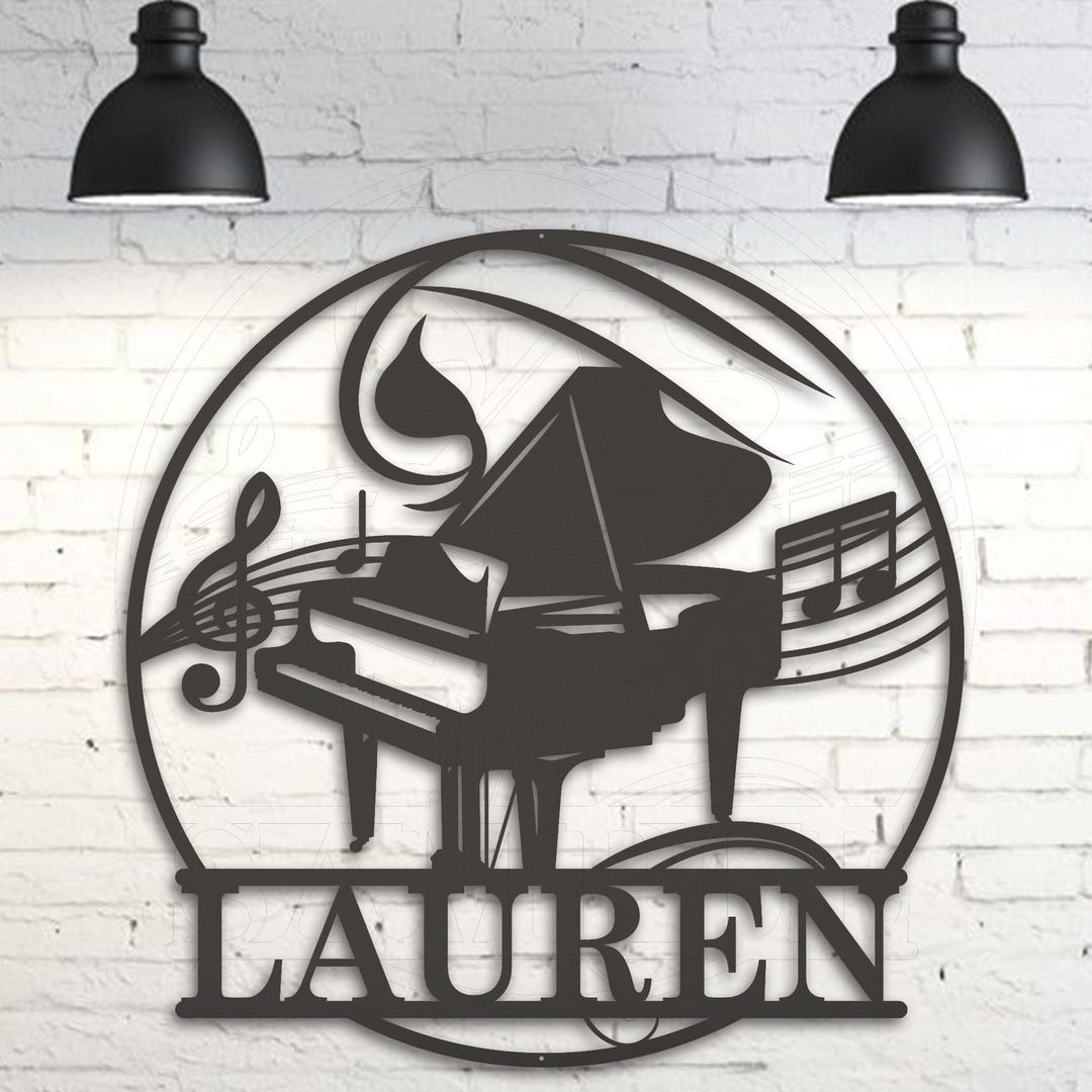 MUSIC: Personalized Piano and Sheet Music Metal Sign - Etsy