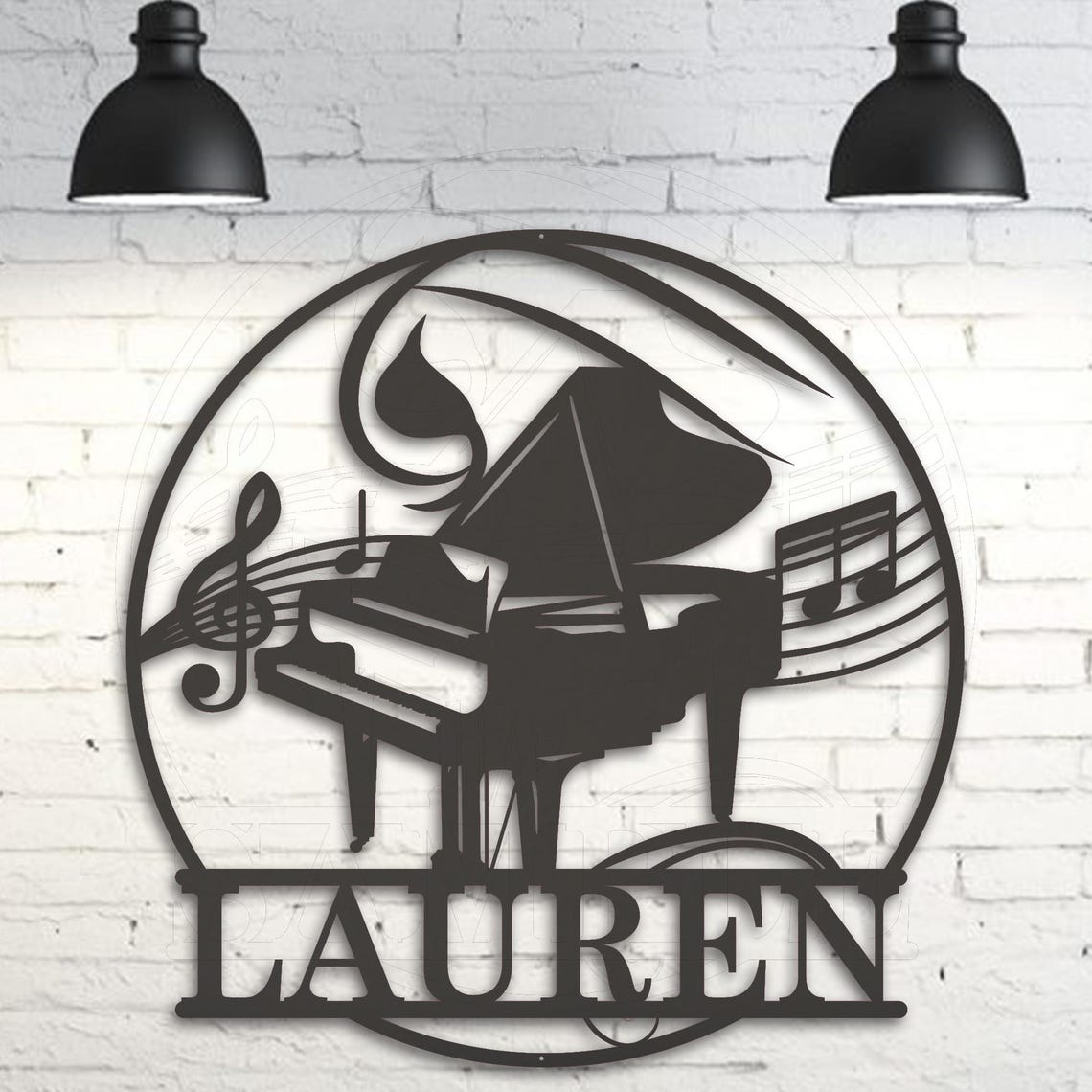 MUSIC: Personalized Piano and Sheet Music Metal Sign - Etsy