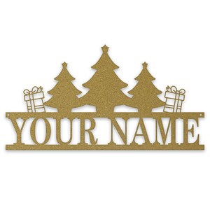 Personalized Christmas Tree Name Plate - Etsy