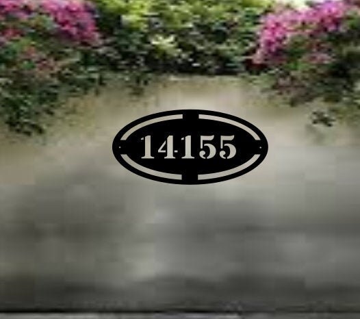 Metal Oval Address Sign Custom Metal Sign Outdoor Metal | Etsy