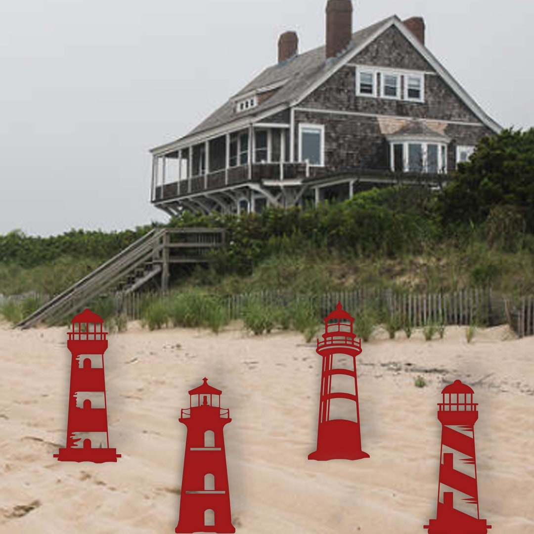 Lighthouse Garden or Beach Stakes - Etsy