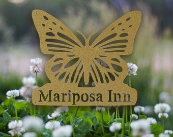 Butterfly Welcome Sign Metal Sign Monogram Metal Shop - Etsy