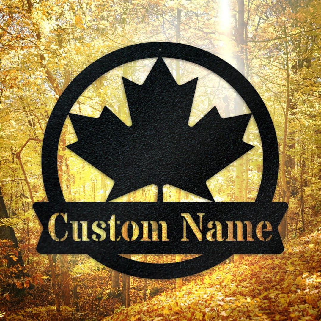 Personalized Maple Leaf Metal Sign - Canadian Home Decor - Etsy