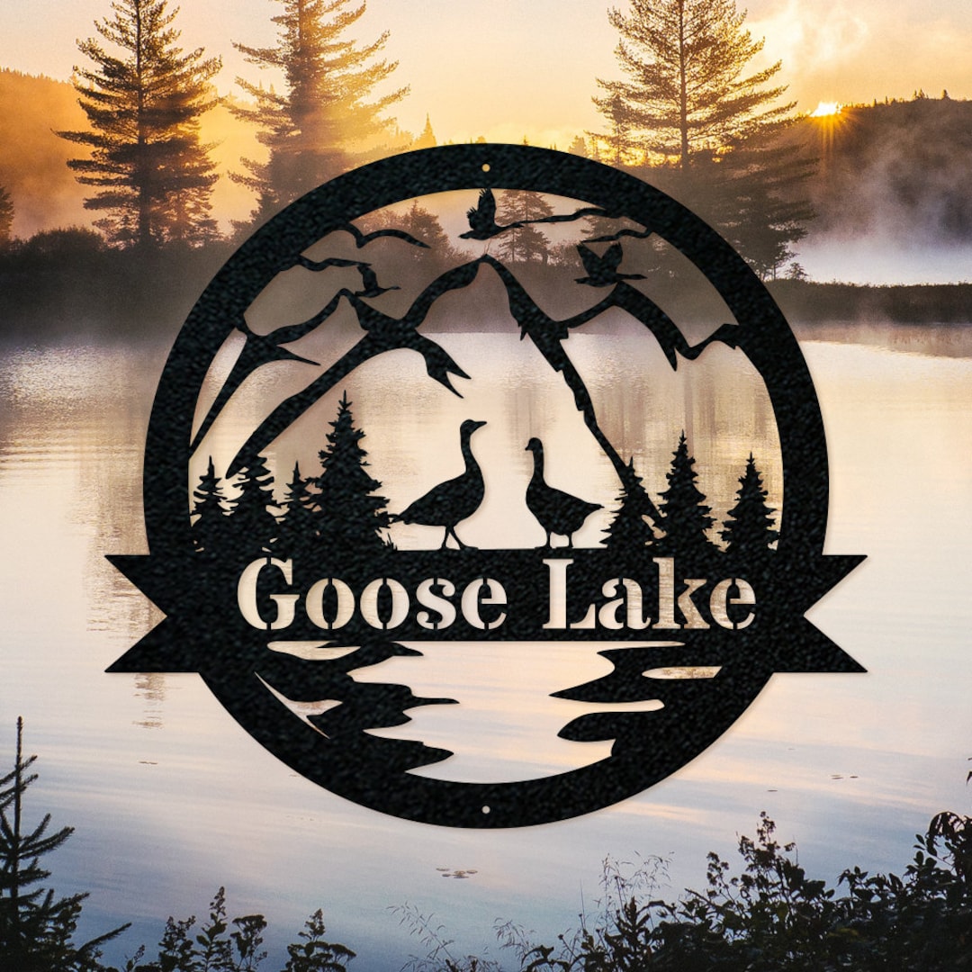Goose Metal Sign NEW, Great Outdoor, Goose in the Wild Cabin Sign ...