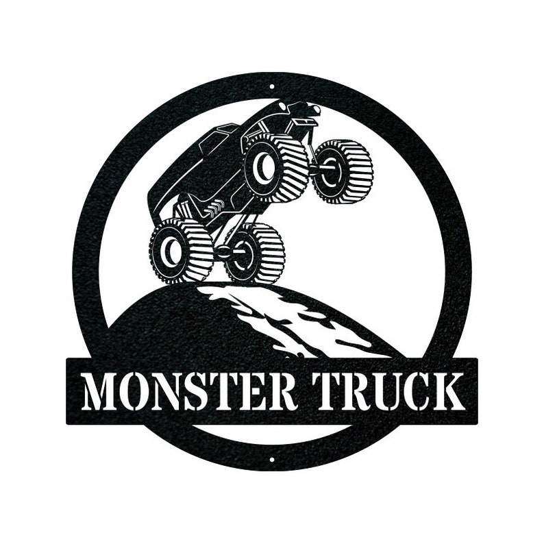 Monster Truck Sign Metal Monster Truck Name Sign Monster - Etsy