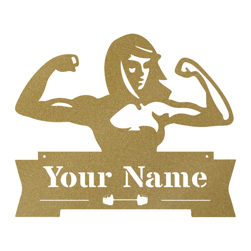 Gym Lady Fitness Monogram Personalized Home Gym Sign Custom | Etsy