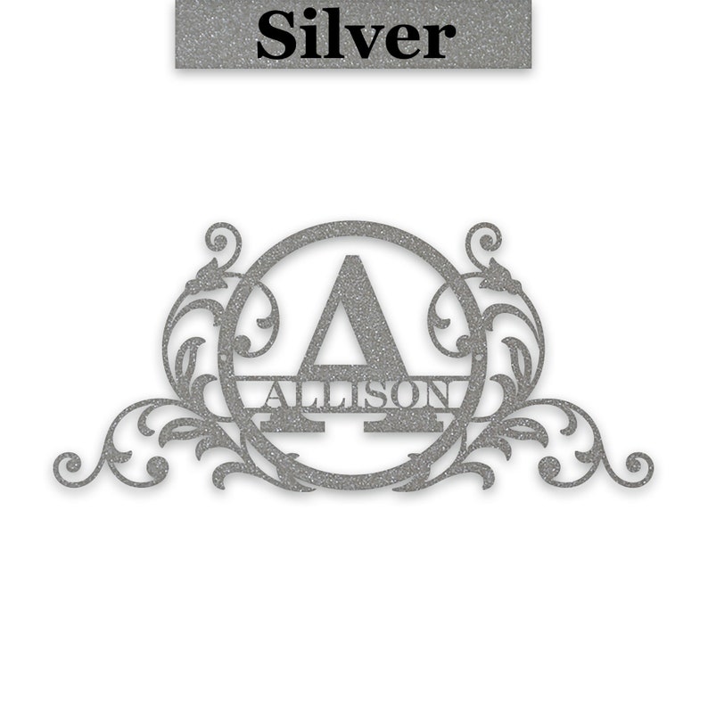 Personalized Vine and Circle Monogram Metal Sign - Etsy