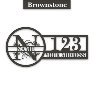 Split Letter Custom Address Sign - Custom Sign - Outdoor Metal Sign ...