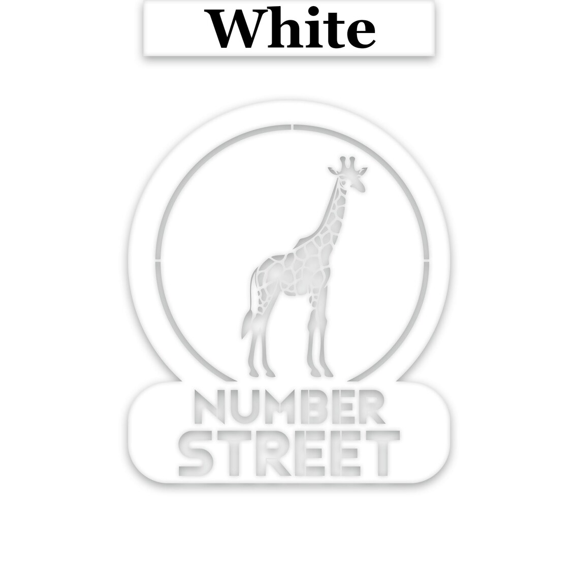 Giraffe Circle Customizable Metal Address or Nameplate - Etsy