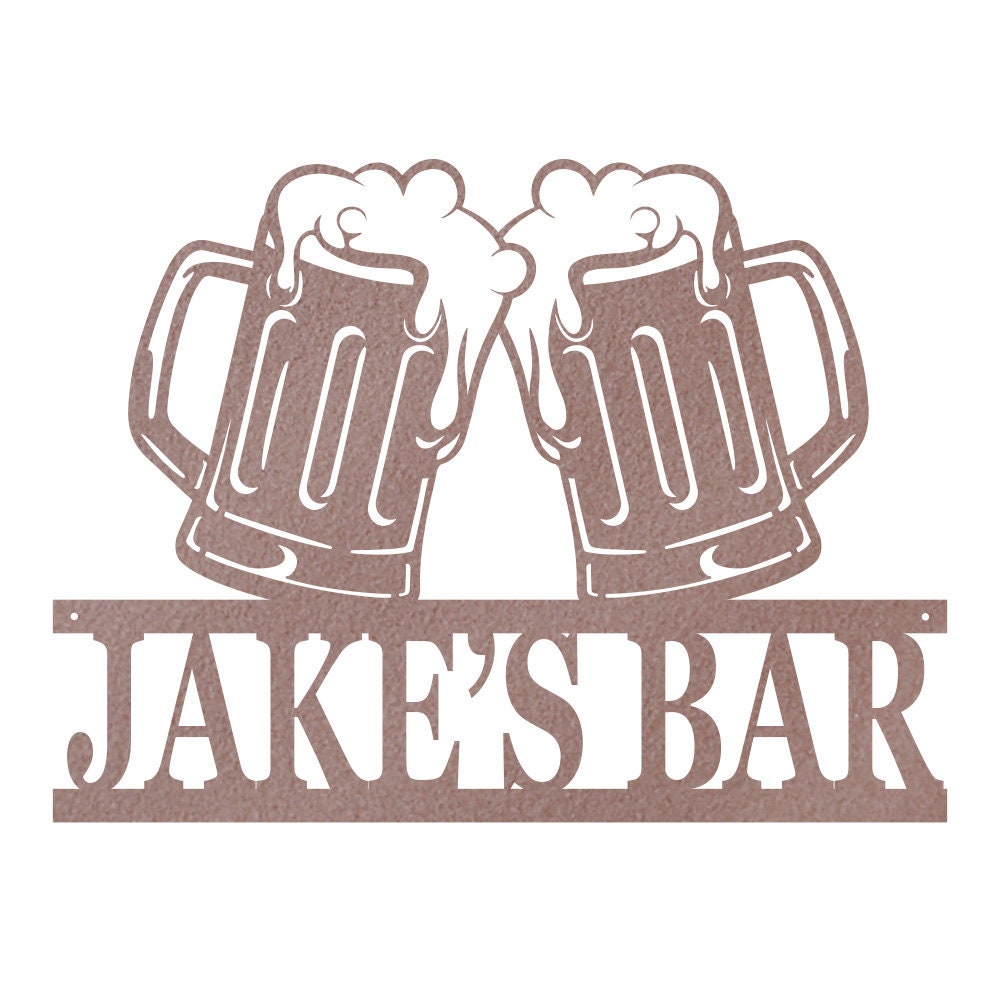 Beer Mug Monogram Sign Custom Bar Theme Sign Cheers - Etsy