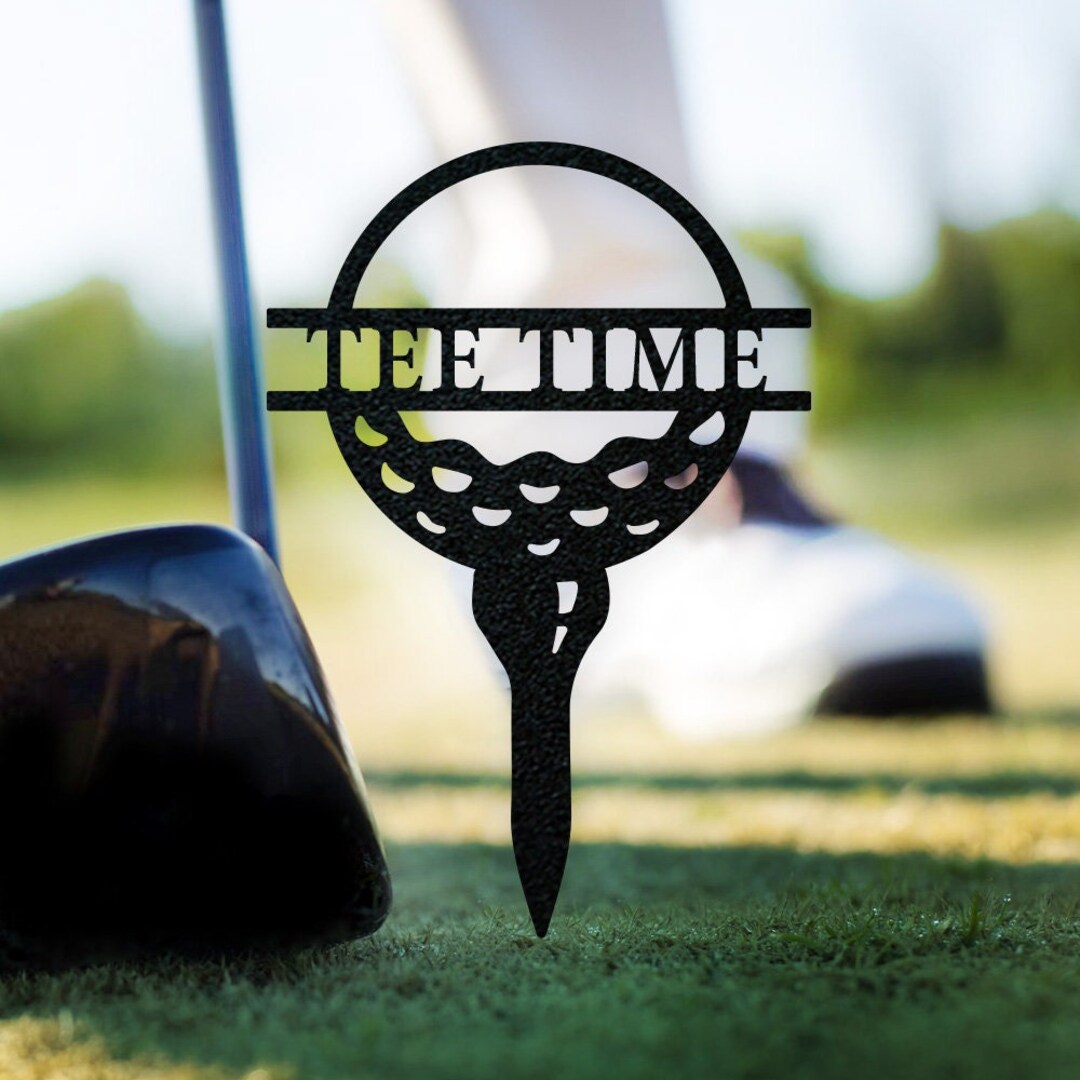 Golf Tee Custom Monogram Metal Sign, Wall Art Decor, Personalized Metal ...