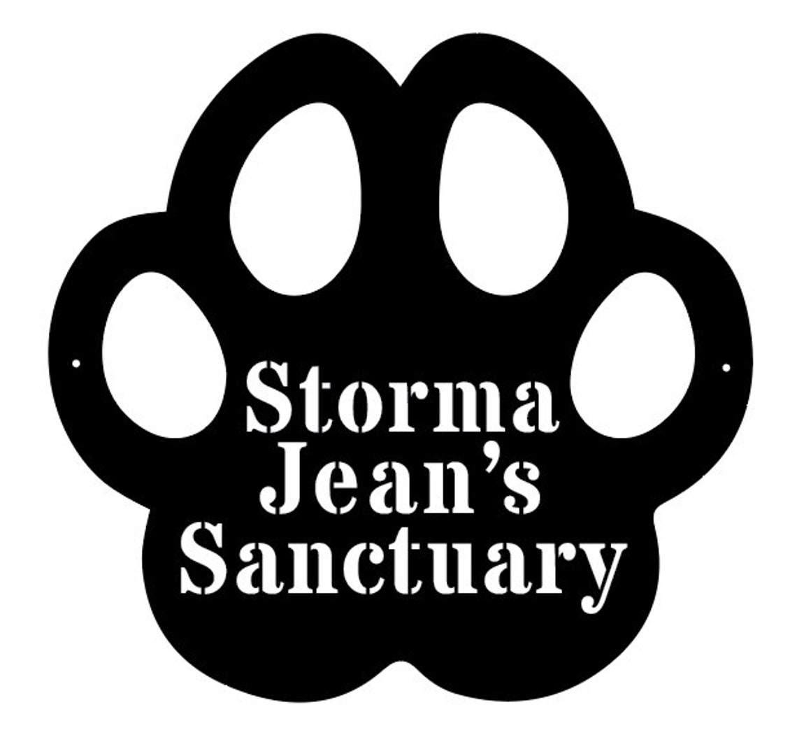 Dog Paw Personalized Metal Monogram Sign Pet Name Sign - Etsy