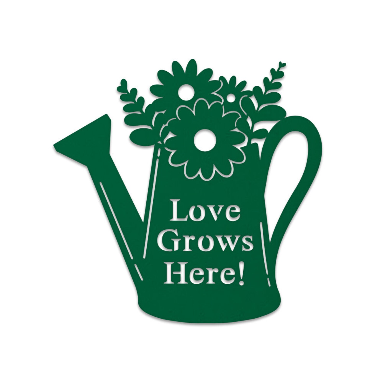 Watering Can Monogram Sign - Gardening Metal Sign - Monogram Metal Shop ...