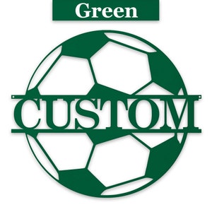 Soccer Ball Personalized Monogram - Custom Laser Cut Metal Sign ...