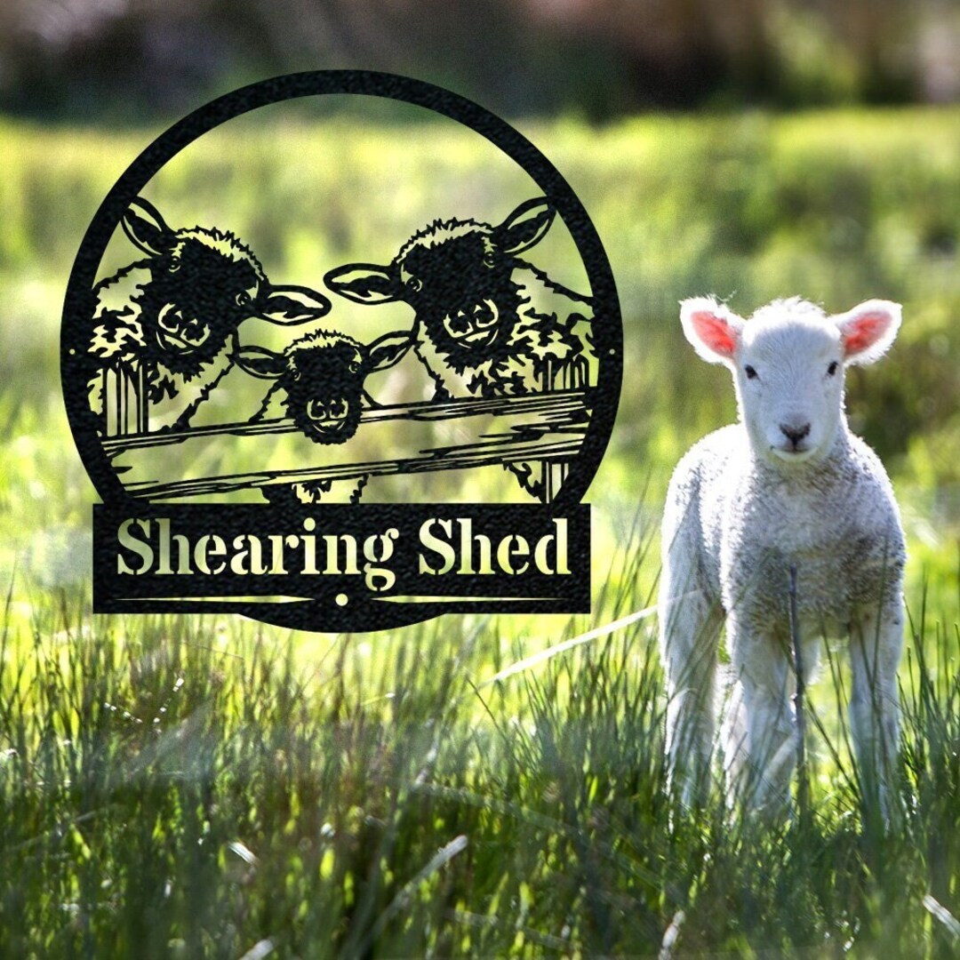 3 Sheep on a Fence – Metal Customized Sheep Sign - Etsy