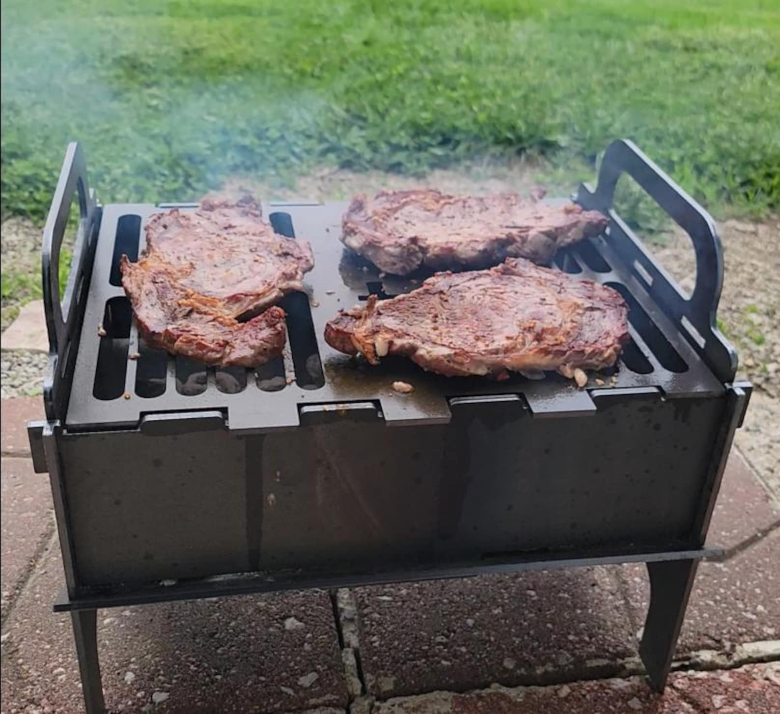 Collapsible Portable Grill, Camping Fire Pit, Folding Grill for ...
