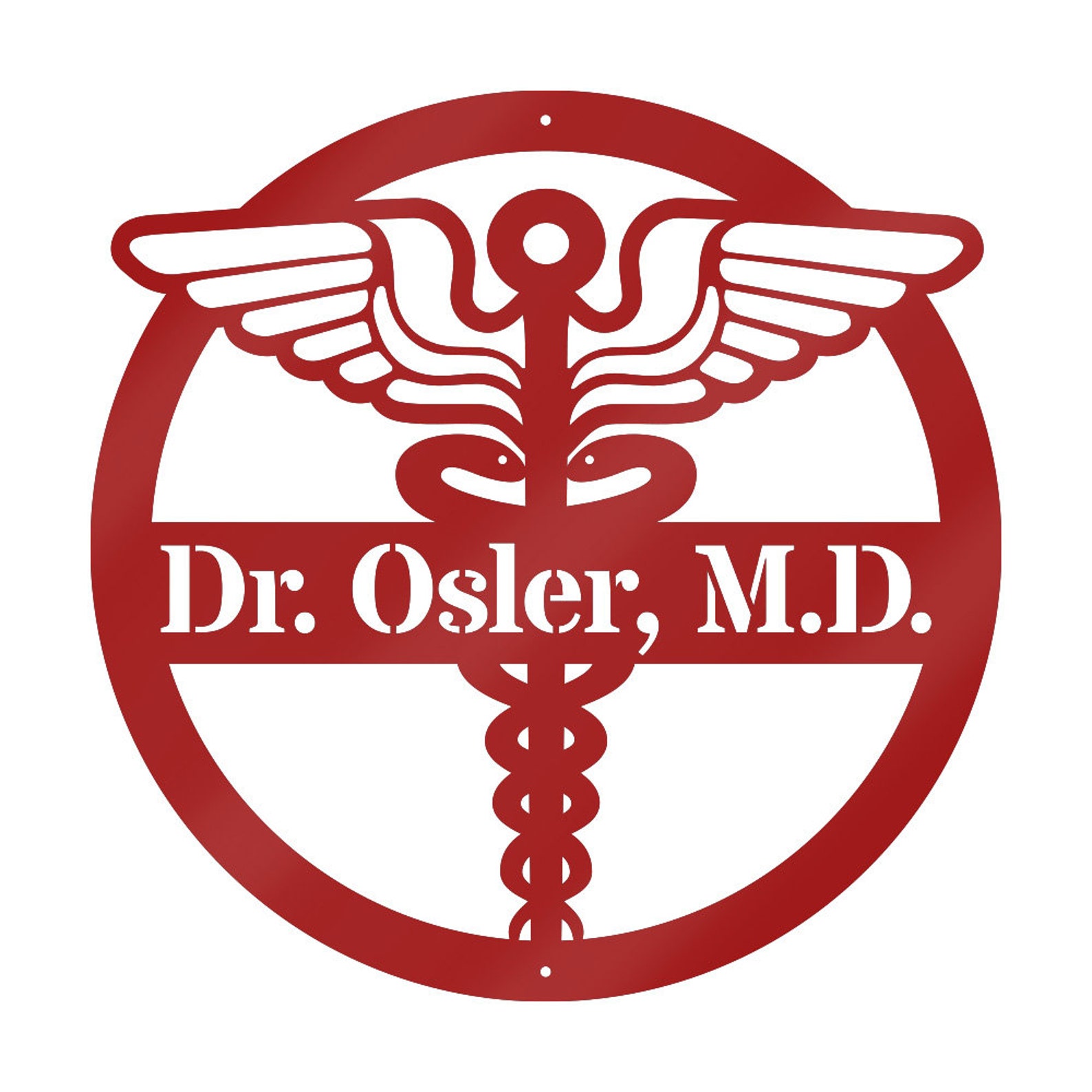 Doctor Monogram Metal Sign Metal Health Care Sign Metal - Etsy