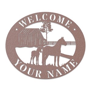 Horse Barn Monogram - Farm Life Sign - Etsy