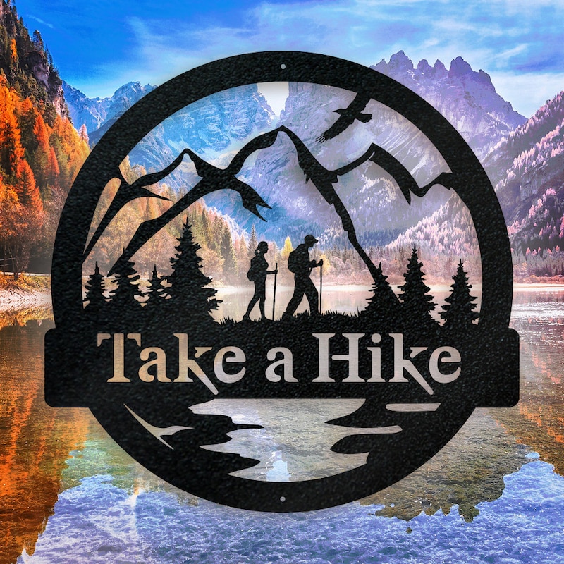 Hiking Sign - Etsy