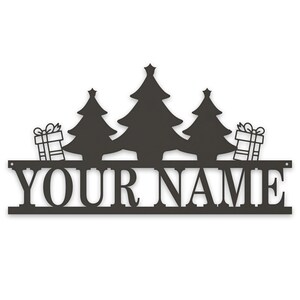 Personalized Christmas Tree Name Plate - Etsy