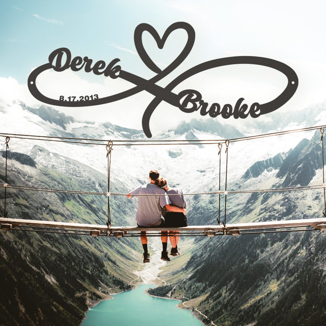 The Infinity Anniversary Monogram Metal Sign - Etsy