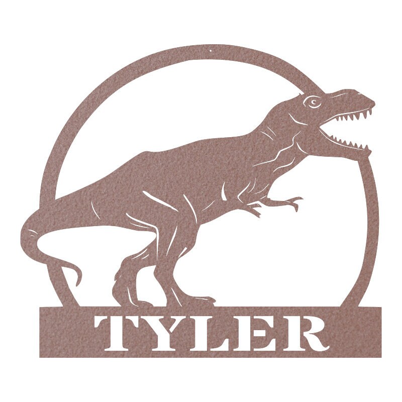 Dinosaur Name Sign. Nursery Decor Personalized Metal Sign | Etsy