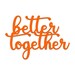Better Together Metal Wall Sign Anniversary Gift Idea Home Decor ...