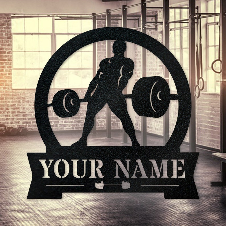 Personalized Deadlift Metal Sign, Custom Home Gym Decor - Etsy