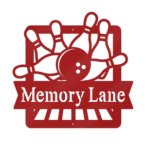 Bowling Monogram Metal Sign NEW, Family Fun Name Sign, Personalized ...