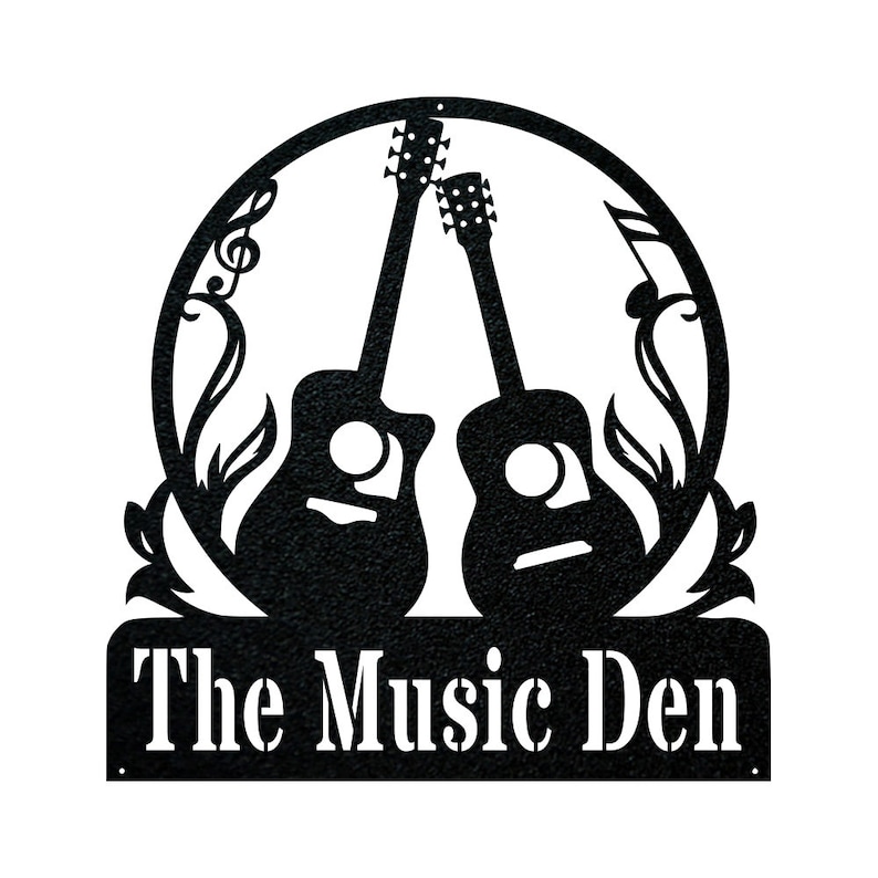 Custom Guitar Monogram, Metal Decor, Musician Gifts, Classic Guitar ...