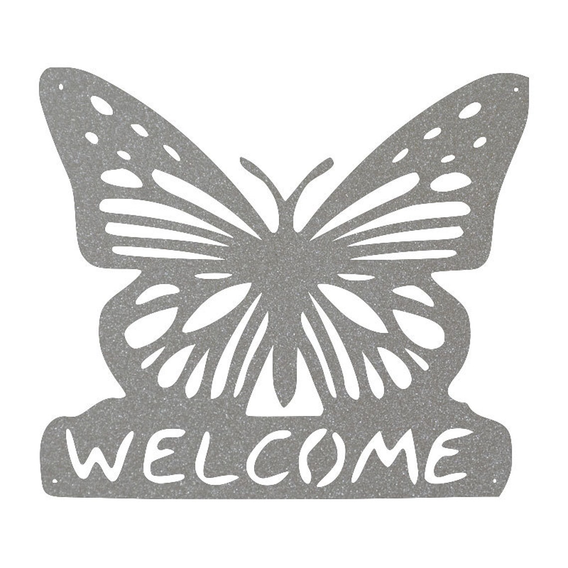 Butterfly Welcome Sign Metal Sign Monogram Metal Shop - Etsy