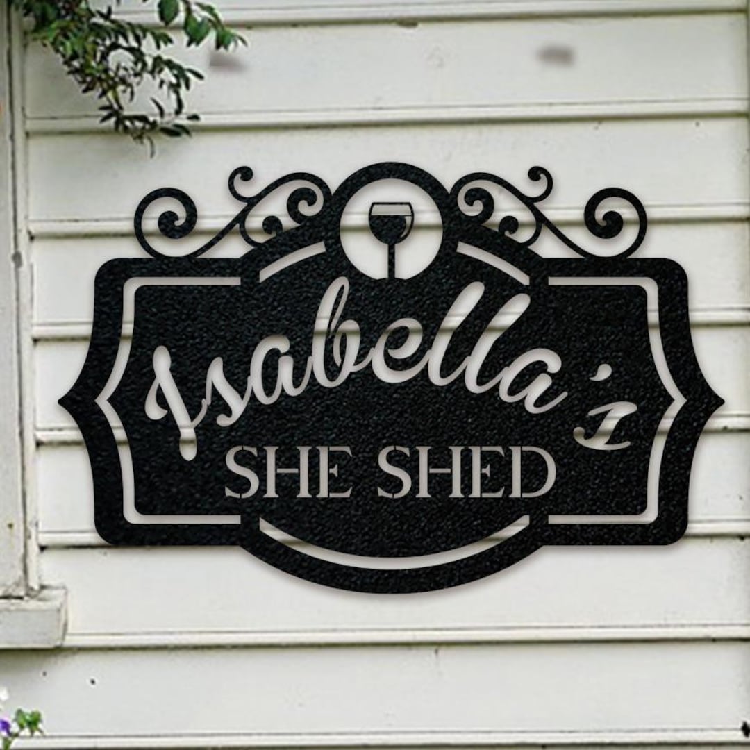 She Shed Personalized Metal Sign, Gardening Shed Gift for Gardener ...