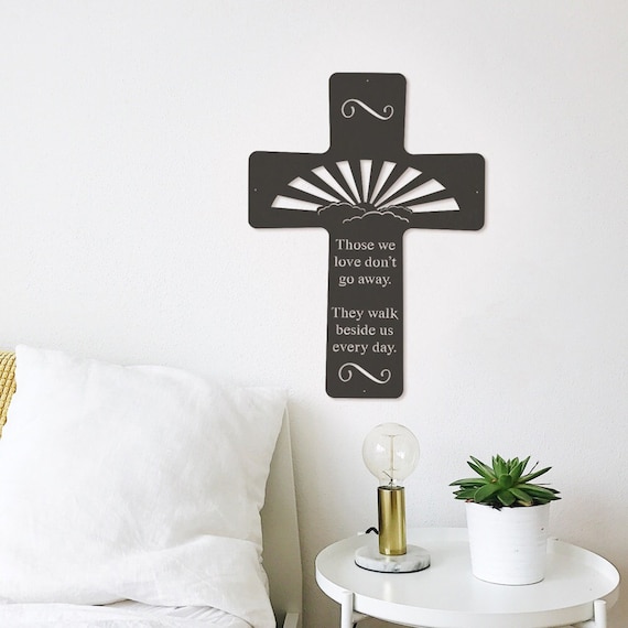 Cross Memorial Metal Sign Monogram Metal Shop - Etsy