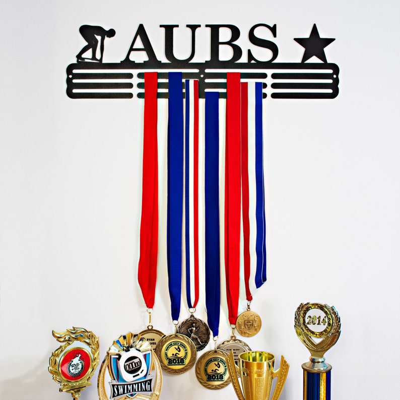 Personalized Golf Medal Hanger – 12 Rungs, Sport Ribbon Display - Etsy