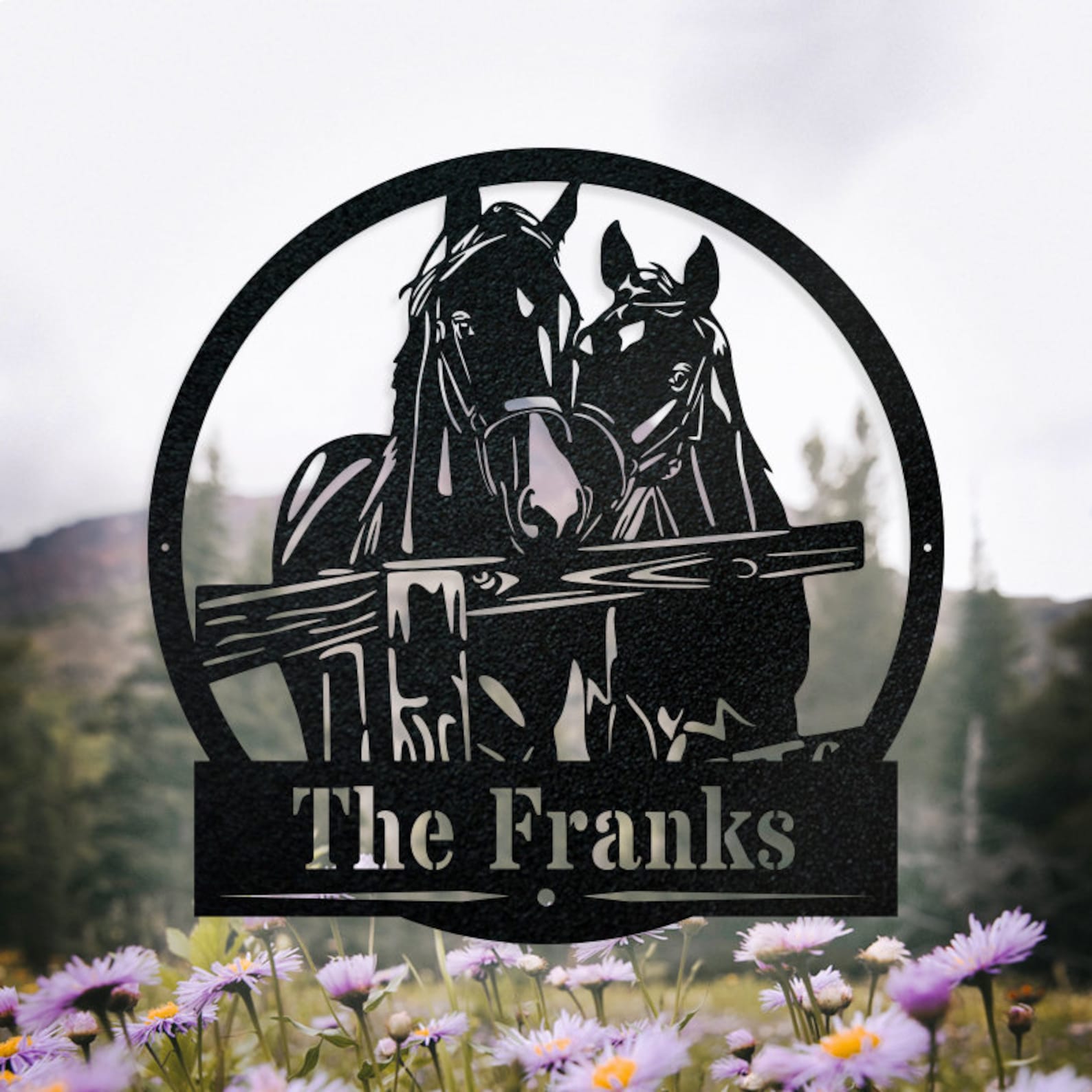Custom Horses Fence Metal Sign - Etsy