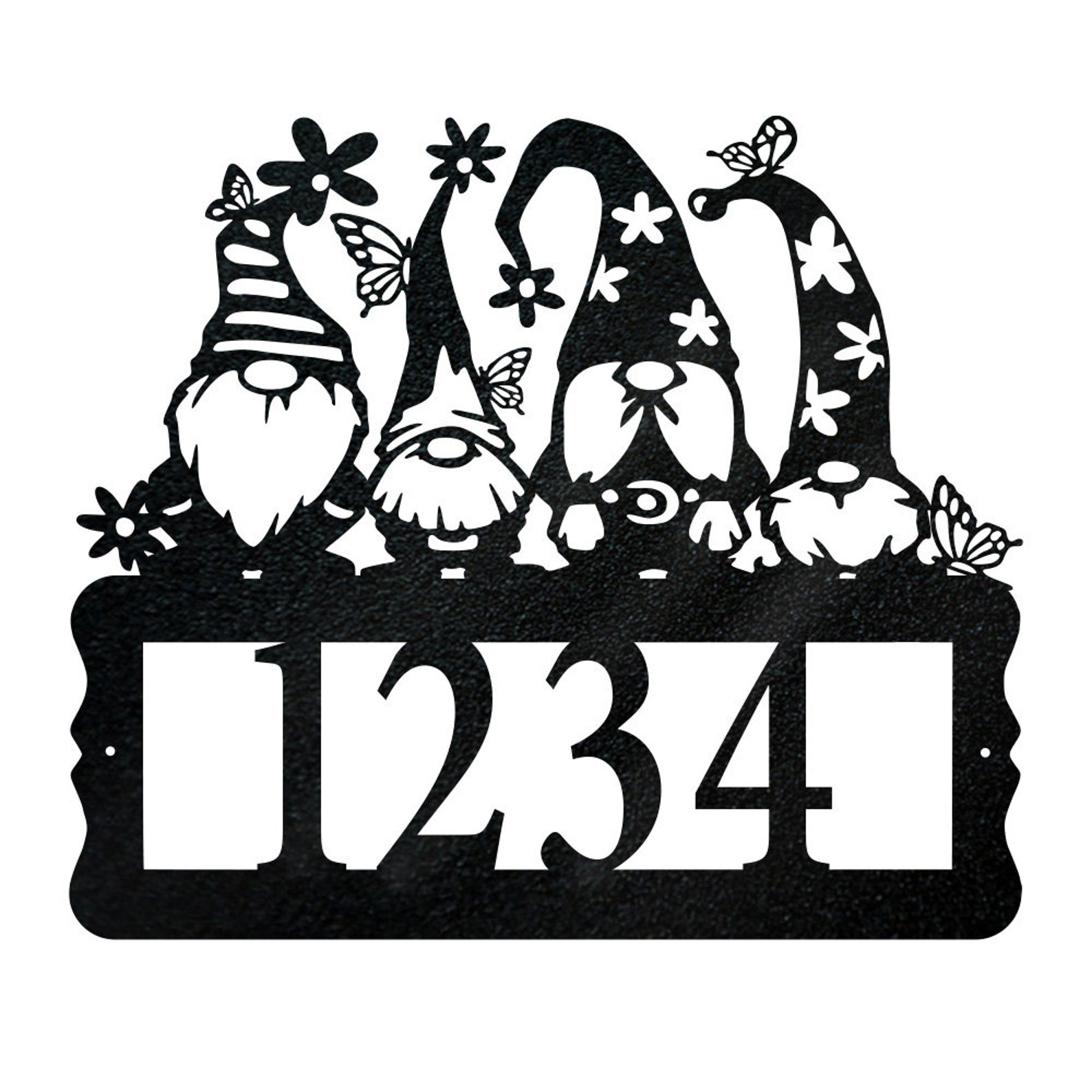 Gnome Address Plaque - Gnomes - Housewarming Gift - Metal Home Decor ...