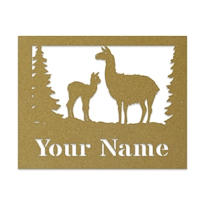 Llama Metal Custom Farm Sign | Personalized Custom Metal Sign | Gift ...