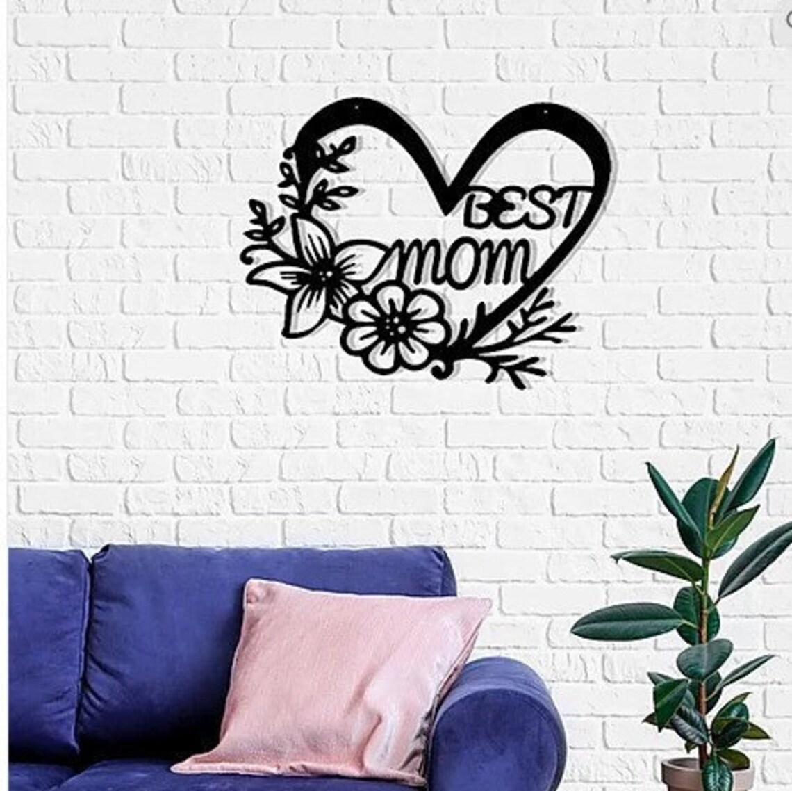 Best Mom-metal Sign-home Decor-mothers Day Monogram Metal - Etsy Sweden