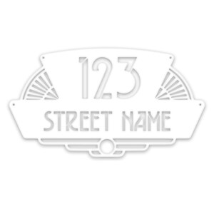 Personalized Art Deco Address Metal Sign - Etsy