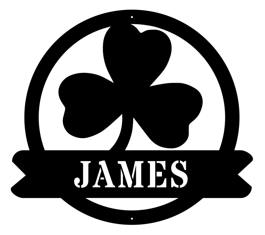 Personalized Metal Shamrock Sign - Lucky Irish Family Name - Etsy