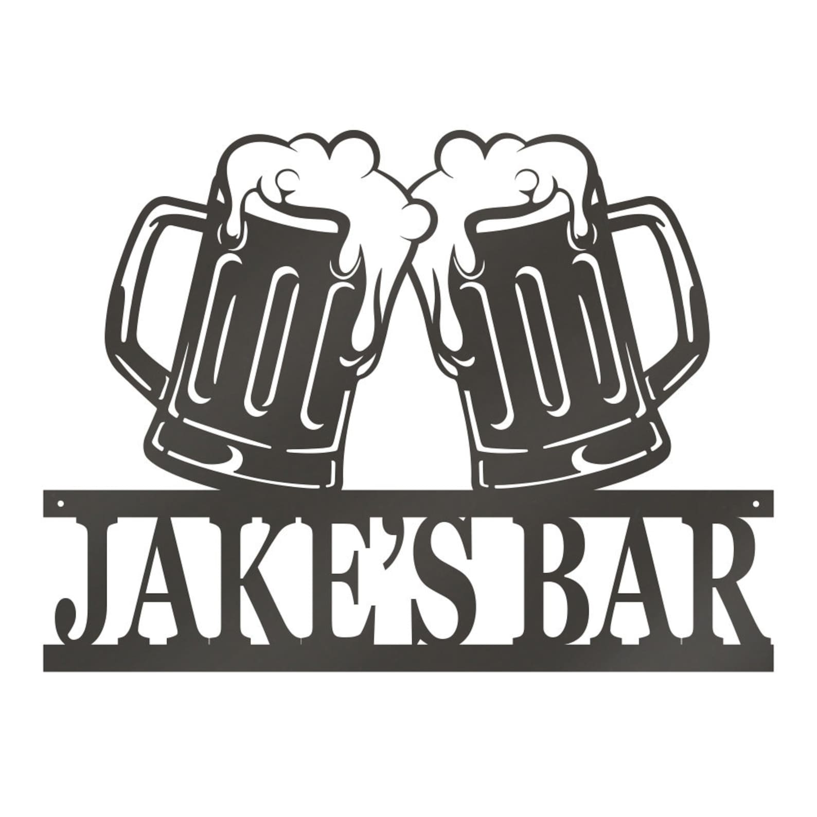 Beer Mug Monogram Sign Custom Bar Theme Sign Cheers - Etsy