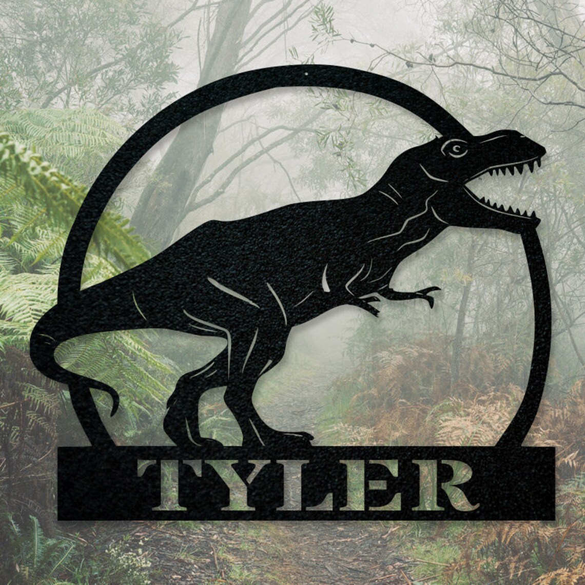 Dinosaur Name Sign. Nursery Decor Personalized Metal Sign | Etsy