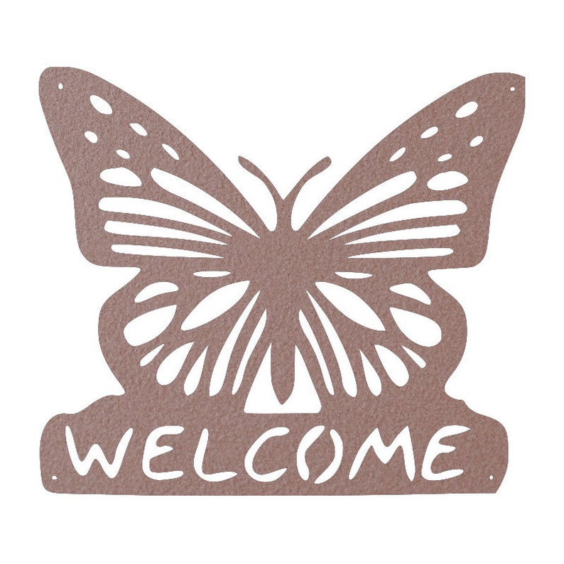 Butterfly Welcome Sign Metal Sign Monogram Metal Shop | Etsy