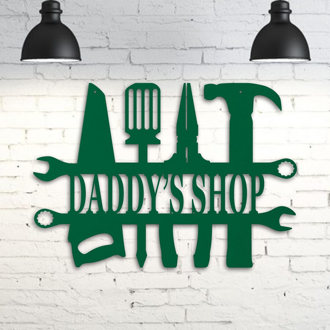 Custom Handyman Monogram Garage Sign - Father's Day Gift - Personalized ...