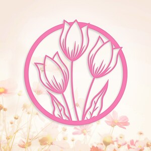Wall Flower Tulips - Metal Sign - Etsy