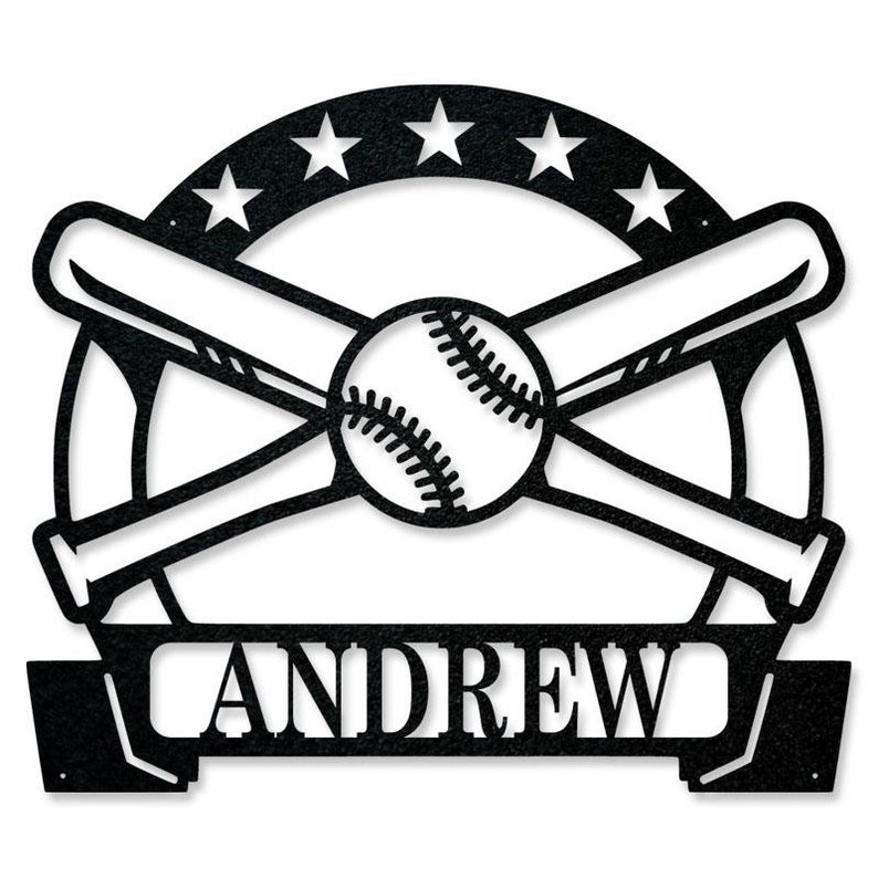 Baseball Bat Name Sign Nursery Decor Personalized Metal - Etsy