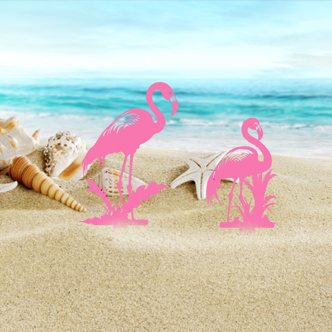 Summer Funtime Flamingo Beach or Yard Stakes - Etsy