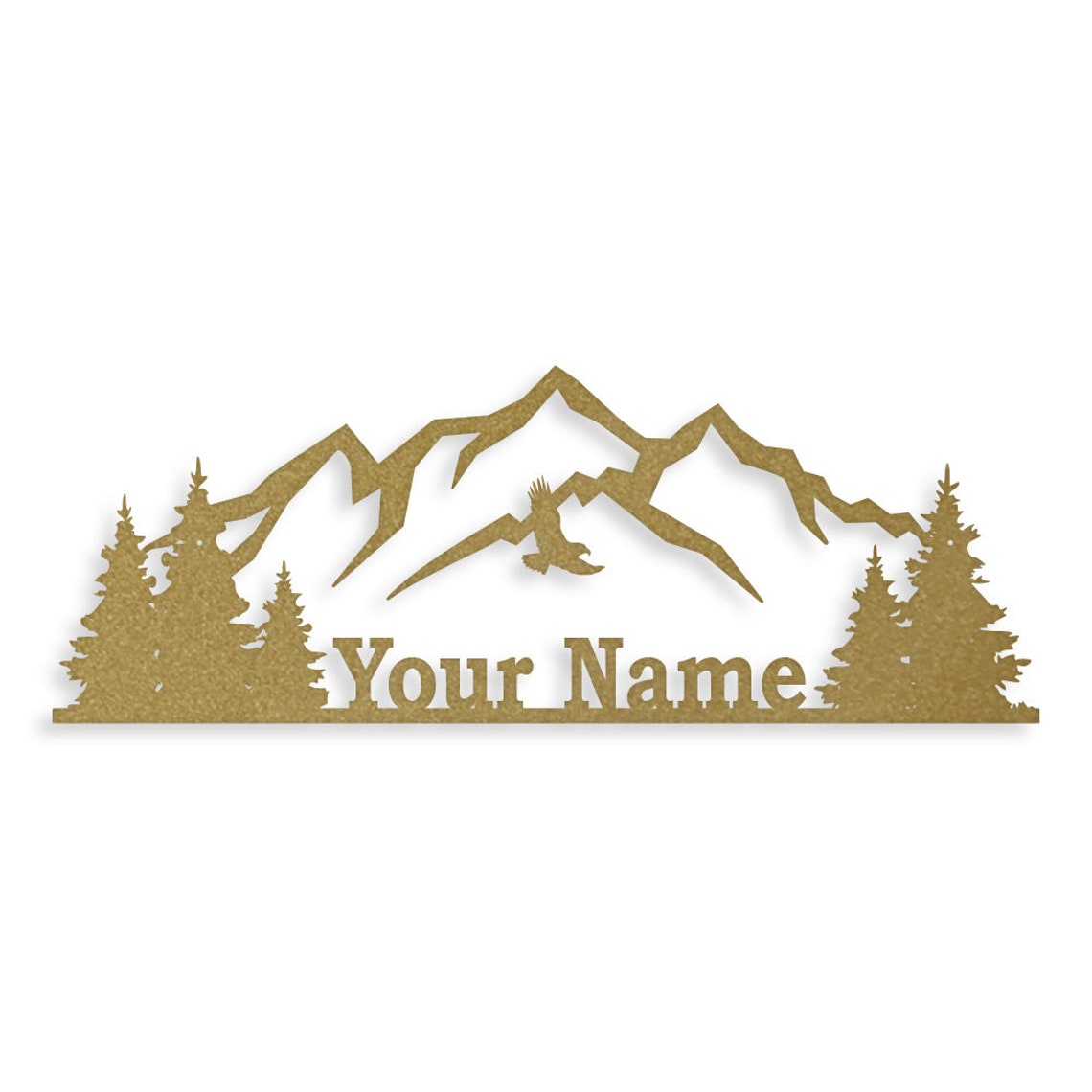 Mountain Range Monogram Metal Sign - Etsy